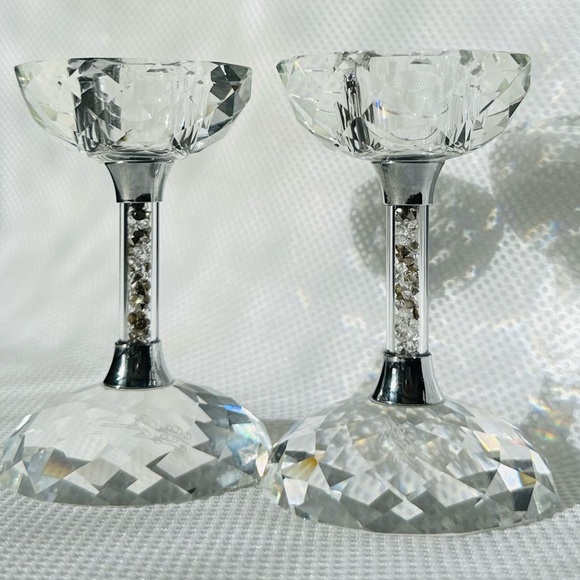 Oleg Cassini | Accents | Oleg Cassini Crystal Glass Candlesticks ...